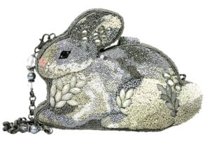 mary frances hop to it hand beaded rhinestone detail easter bunny rabbit purse handbag shoulder bag