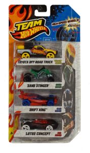 team hot wheels vehicle 4-pack