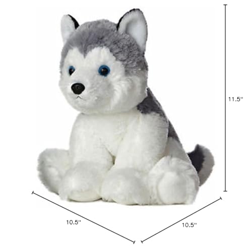 Aurora® Cuddly Husky Stuffed Animal - Cozy Comfort - Endless Snuggles - Gray 14 Inches