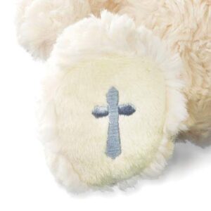 Nat and Jules The Lord's Prayer Bear With Ribbon, Cross Children's Plush Stuffed Animal