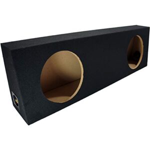 american sound connection dual 12" subwoofer regular standard cab truck sub box enclosure 5/8" mdf - black