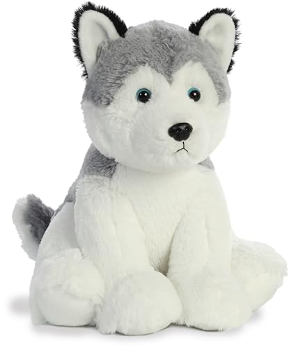 Aurora® Cuddly Husky Stuffed Animal - Cozy Comfort - Endless Snuggles - Gray 14 Inches