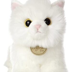 Aurora® Adorable Miyoni® Tots Angora Kitten Stuffed Animal - Lifelike Detail - Cherished Companionship - White 7.5 Inches