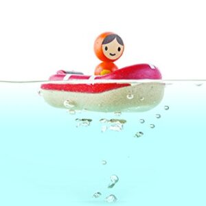 PlanToys Coastguard Bath And Water Play Toy (5668) | Sustainably Made from Rubberwood and Non-Toxic Paints and Dyes | Eco-Friendly PlanWood