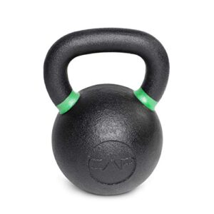 cap barbell cast iron competition kettlebell weight, 53 pound, black/green