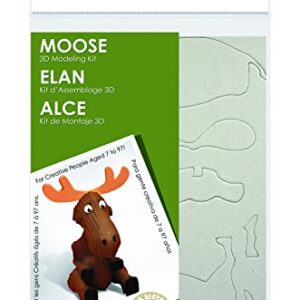 TruTru Animals Moose European 3D Puzzle DIY Craft Kit ; Arts and Crafts, Model Kit