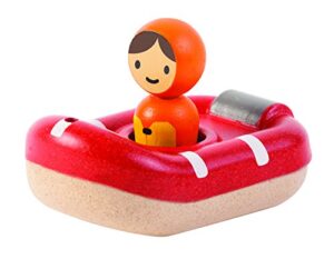 plantoys coastguard bath and water play toy (5668) | sustainably made from rubberwood and non-toxic paints and dyes | eco-friendly planwood