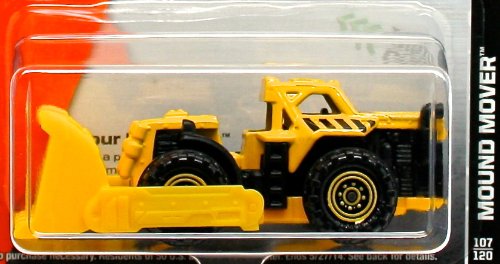 MOUND MOVER (Yellow) MBX Construction 2014 Matchbox on a Mission 1:64 Scale Basic Die-Cast Vehicle (#107 of 120)