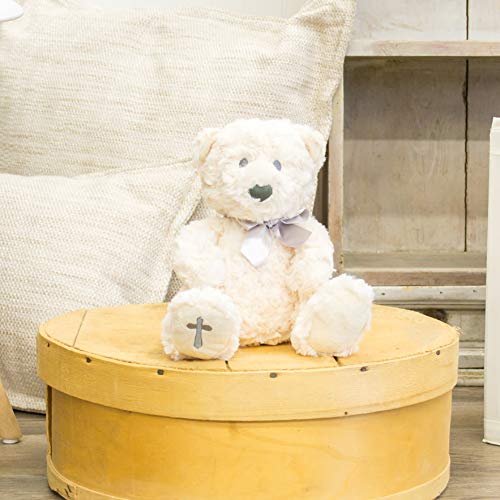 Nat and Jules The Lord's Prayer Bear With Ribbon, Cross Children's Plush Stuffed Animal