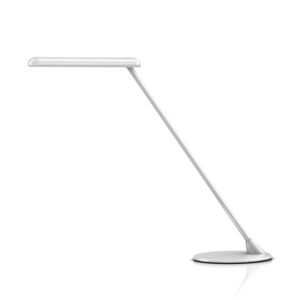 herman miller flute personal led desk lamp | flexible light head with touch sensors | medium-warm light with white satin finish