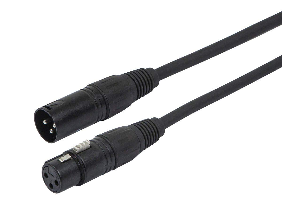 Monoprice AES/EBU Cable - 3-Pin - 3 Meter (10 Feet) Black, 22AWG, Twisted Conductors With Copper Braid And Aluminum Foil Shielding