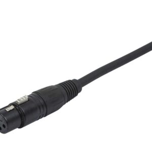 Monoprice AES/EBU Cable - 3-Pin - 3 Meter (10 Feet) Black, 22AWG, Twisted Conductors With Copper Braid And Aluminum Foil Shielding