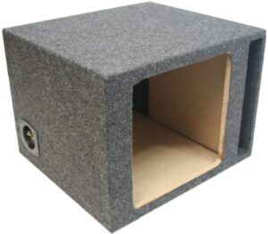 american sound connection car audio single 12" vented square sub box enclosure fits kicker l7 subwoofer