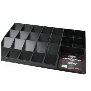 bcw trading card sorting tray for pokemon, mtg, baseball, sports cards | 24-cell organizer, grading kit, display case | perfect for sorting, storing, and displaying trading cards, and sports cards