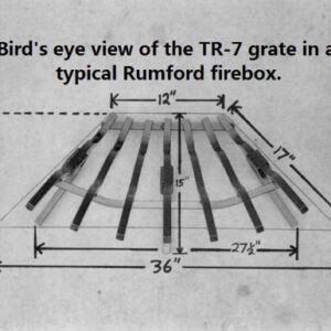 Model TR-7 High Efficiency Smoke-Free Rumford Fireplace Grate.