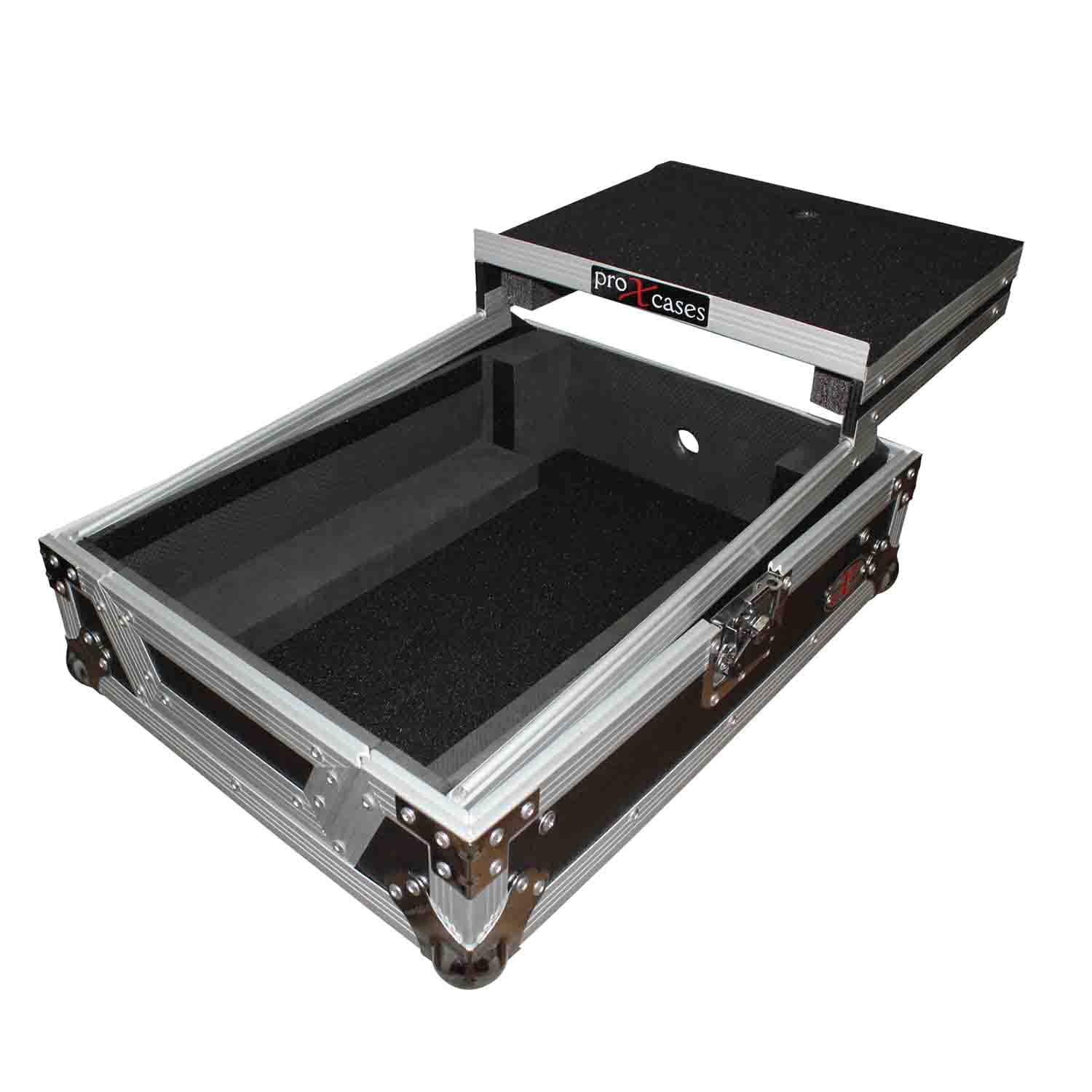 ProX XS-M12LT Universal 12" DJ Mixer ATA300 Flight Hard Case With Laptop Shelf