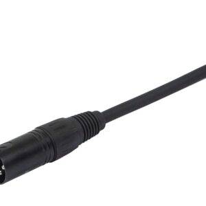 Monoprice AES/EBU Cable - 3-Pin - 3 Meter (10 Feet) Black, 22AWG, Twisted Conductors With Copper Braid And Aluminum Foil Shielding