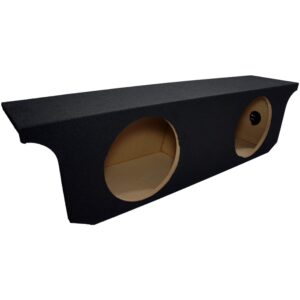 American Sound Connection JW2X12-074DR-BS Compatible with 2007-2015 Jeep Wrangler Unlimited (4 Door) Custom Dual 12" Subwoofer Enclosure Sub Box