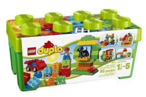 lego duplo all-in-one-box-of-fun building kit 10572 open ended toy for imaginative play with large bricks made for toddlers and preschoolers (65 pieces)