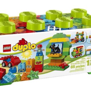 LEGO DUPLO All-in-One-Box-of-Fun Building Kit 10572 Open Ended Toy for Imaginative Play with Large Bricks Made for Toddlers and preschoolers (65 Pieces)