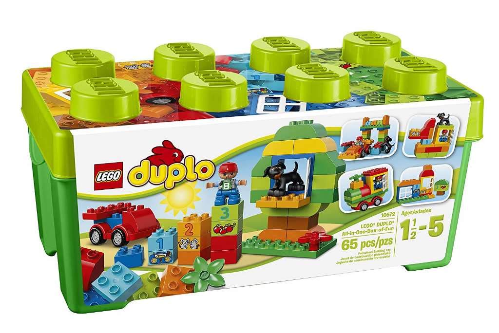 LEGO DUPLO All-in-One-Box-of-Fun Building Kit 10572 Open Ended Toy for Imaginative Play with Large Bricks Made for Toddlers and preschoolers (65 Pieces)