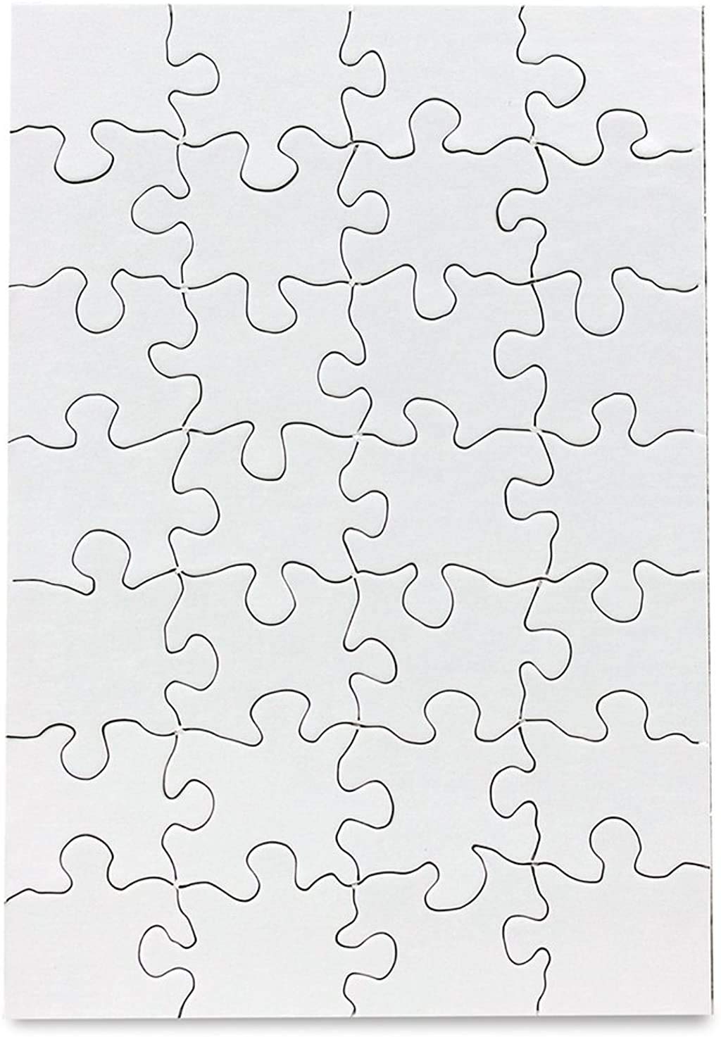 Hygloss Puzzles DIY Party Invite - Blank Puzzle for Decorating - Art Activity - Use as Party Favors - White, Sturdy – 5.5 x 8 Inches, 28 Pieces - Comes with Envelopes - 8 Qty