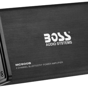 BOSS Audio Systems MC900B 4 Channel Amplifier for ATV UTV Car Marine - 500 High Output, Low Level Inputs, Full Range, Weatherproof, Bass for Subwoofer