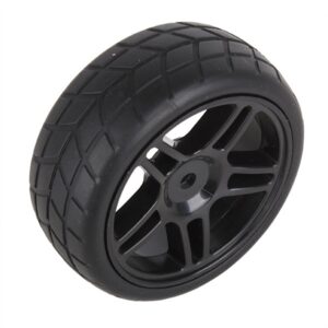 BQLZR Rubber Hub Wheel Rim&Tires 1:10 On-Road Racing Car RC Pack of 4 (20111)