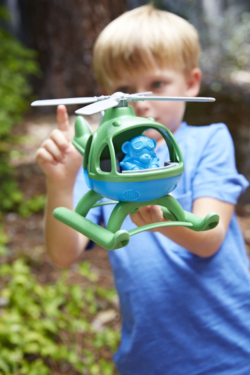 Green Toys Helicopter, Green/Blue