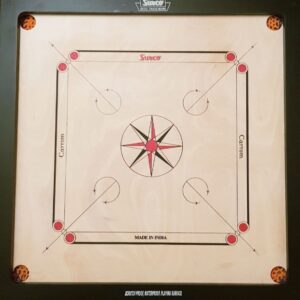 Surco Classic Kids Size Carrom Board with Coins and Striker, 4mm