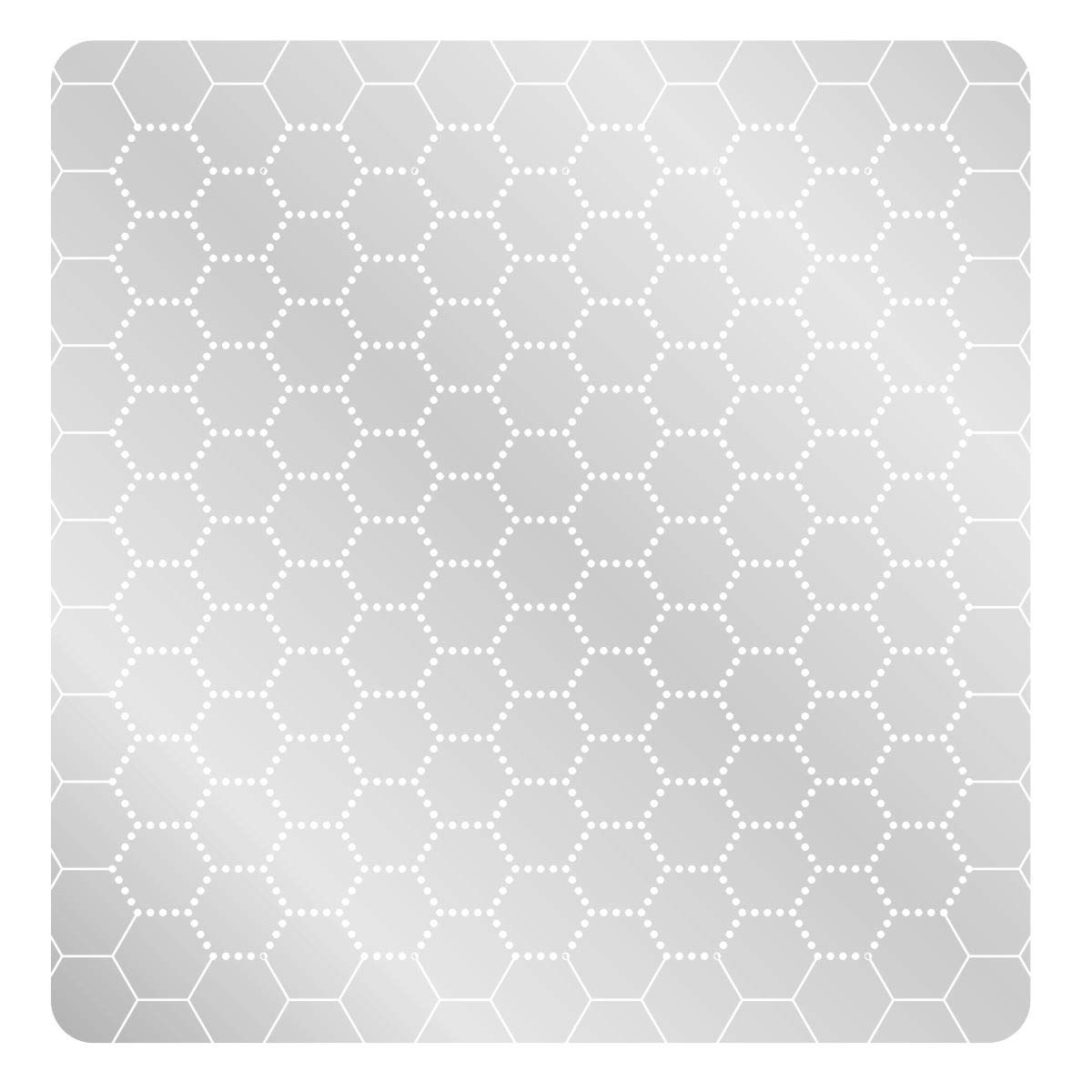 LITKO 1-inch Hex Grid Stencil, Dot Pattern