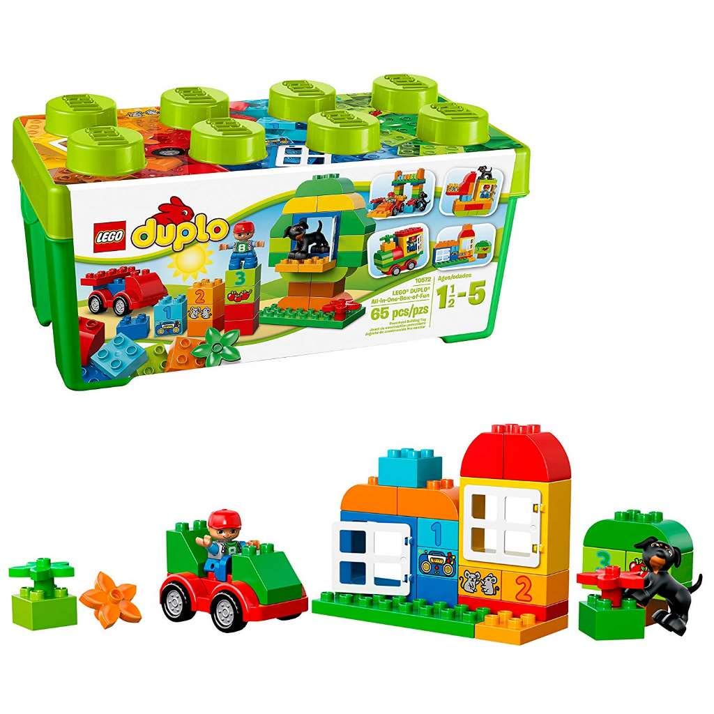 LEGO DUPLO All-in-One-Box-of-Fun Building Kit 10572 Open Ended Toy for Imaginative Play with Large Bricks Made for Toddlers and preschoolers (65 Pieces)