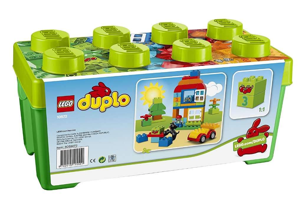 LEGO DUPLO All-in-One-Box-of-Fun Building Kit 10572 Open Ended Toy for Imaginative Play with Large Bricks Made for Toddlers and preschoolers (65 Pieces)