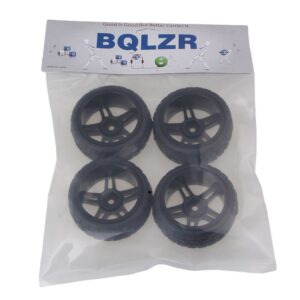 BQLZR Rubber Hub Wheel Rim&Tires 1:10 On-Road Racing Car RC Pack of 4 (20111)