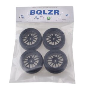 BQLZR Y Shape Wheel Rim&Tires Replacement for HSP 1:10 On-Road RC Flat Racing Car 20106 Pack of 4