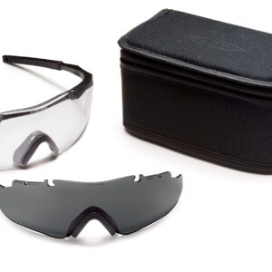 Smith Optics Elite Aegis Arc Asian Fit Eyeshields, Clear/Gray, Black