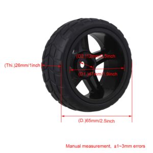 BQLZR Rubber Hub Wheel Rim&Tires 1:10 On-Road Racing Car RC Pack of 4 (20111)