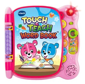 vtech touch and teach word book, pink