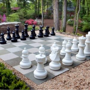 MegaChess Giant Oversized Premium Complete Set of Chess Pieces with 25 Inch Tall King - Black and White