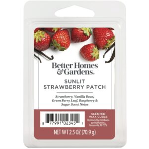 better homes and gardens sunlit strawberry patch wax cubes