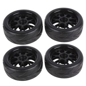 bqlzr y shape wheel rim&tires replacement for hsp 1:10 on-road rc flat racing car 20106 pack of 4