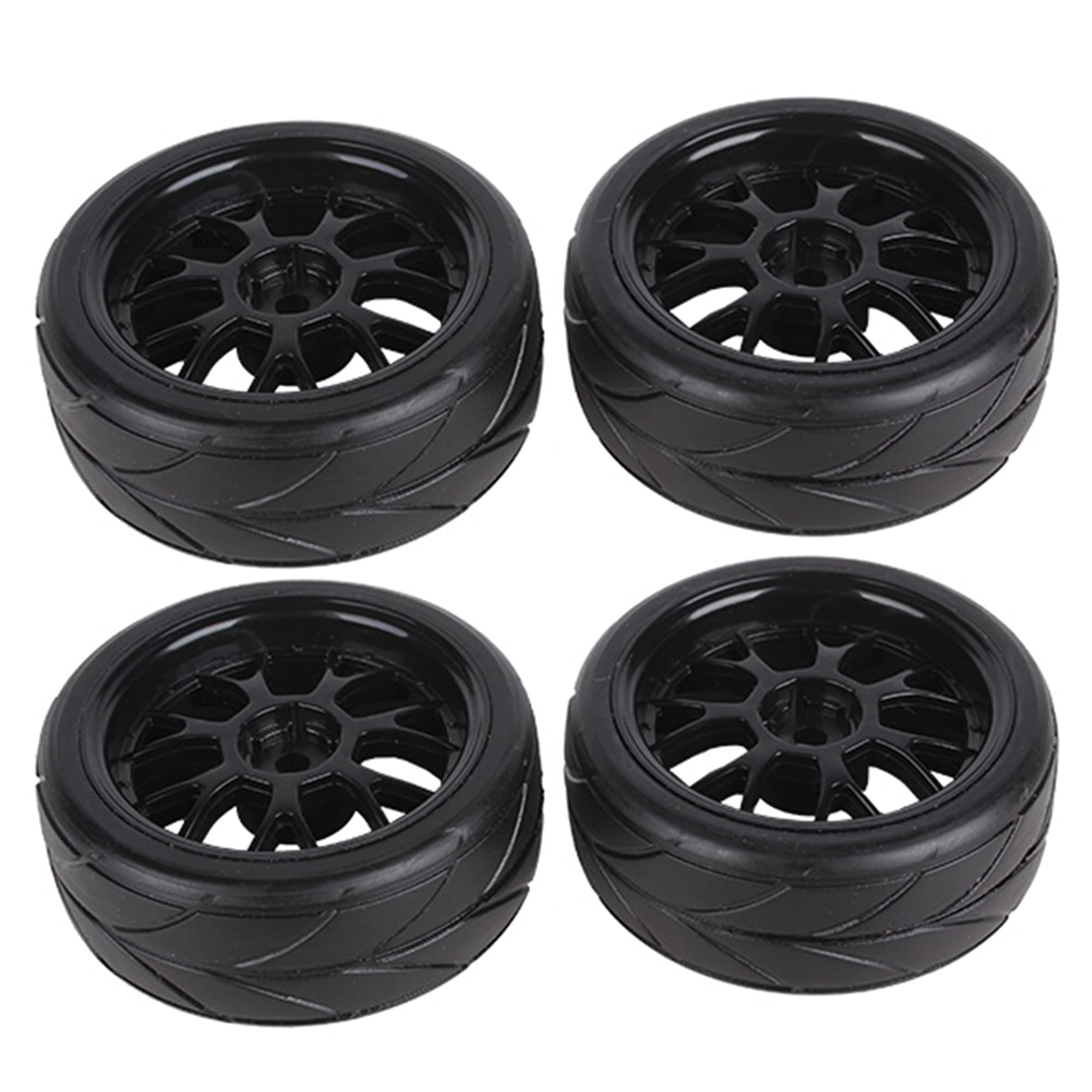 BQLZR Y Shape Wheel Rim&Tires Replacement for HSP 1:10 On-Road RC Flat Racing Car 20106 Pack of 4