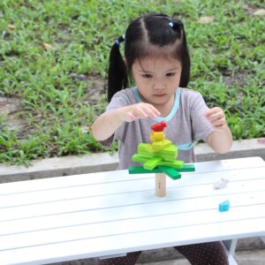 PlanToys Wooden Balancing Tree Learning Toy (5140) | Sustainably Made from Rubberwood and Non-Toxic Paints and Dyes