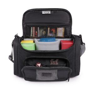 usa gear mtg bag compact card case - magic the gathering deck carrying case with padded customizable interior, fits mtg deck boxes, booster box, yugioh card decks and more accessories (bag only)