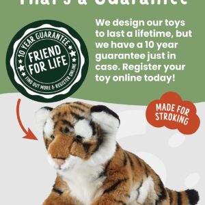 Living Nature Large Tiger Cub Stuffed Animal | Fluffy Tiger Animal | Soft Toy Gift for Kids | 12 inches