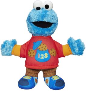 sesame street talking 123 cookie monster figure