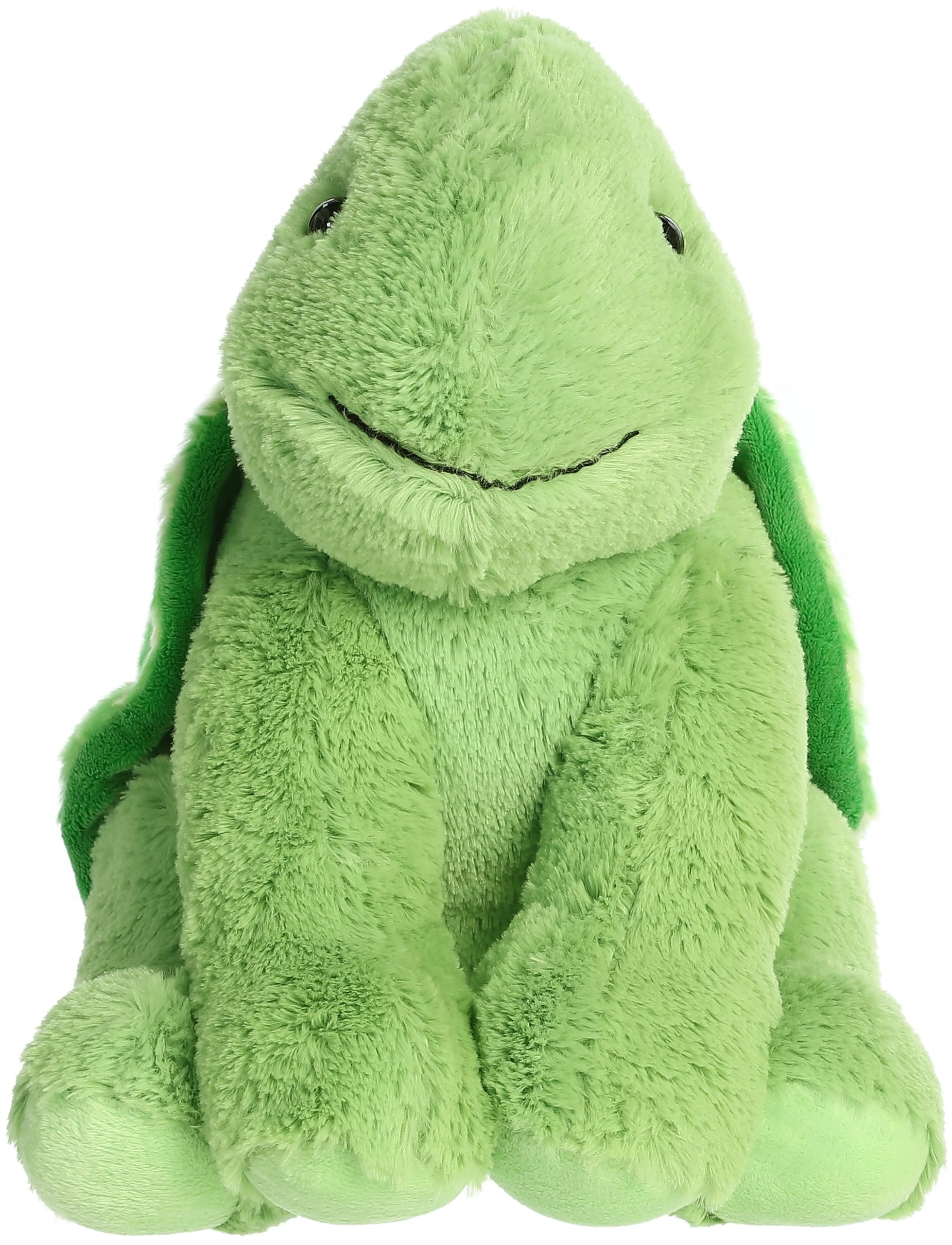 Aurora® Cuddly Turtle Stuffed Animal - Cozy Comfort - Endless Snuggles - Green 14 Inches