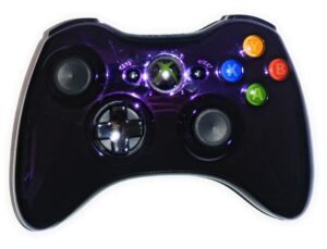 microsoft xbox 360 chrome series wireless controller (purple)