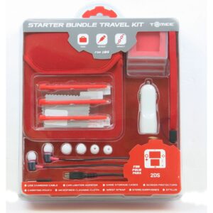 tomee starter bundle accessory kit with case and stylus pens for nintendo 2ds (red)