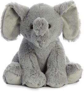 aurora® cuddly elephant stuffed animal - cozy comfort - endless snuggles - gray 14 inches